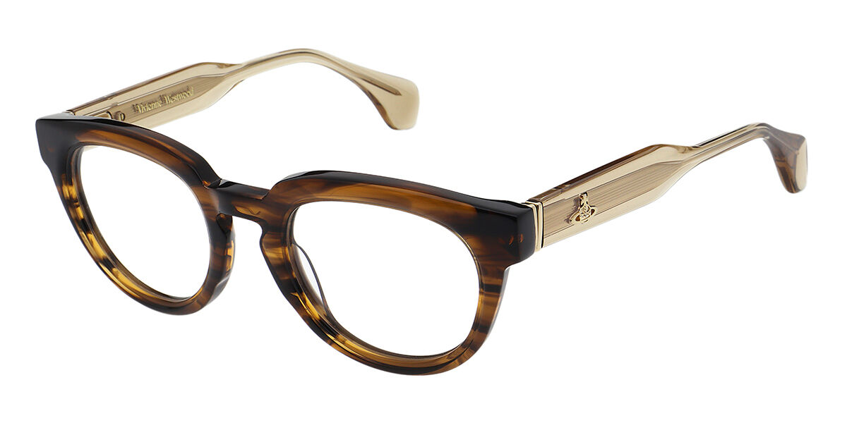 Vivienne Westwood VW1059 127 Oval Shiny Brown Horn Brillen ...